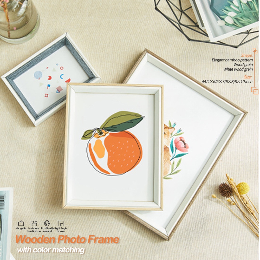 Wooden Photo Frame Home Decor Fashion Art Picture Frame Wall Decor ...