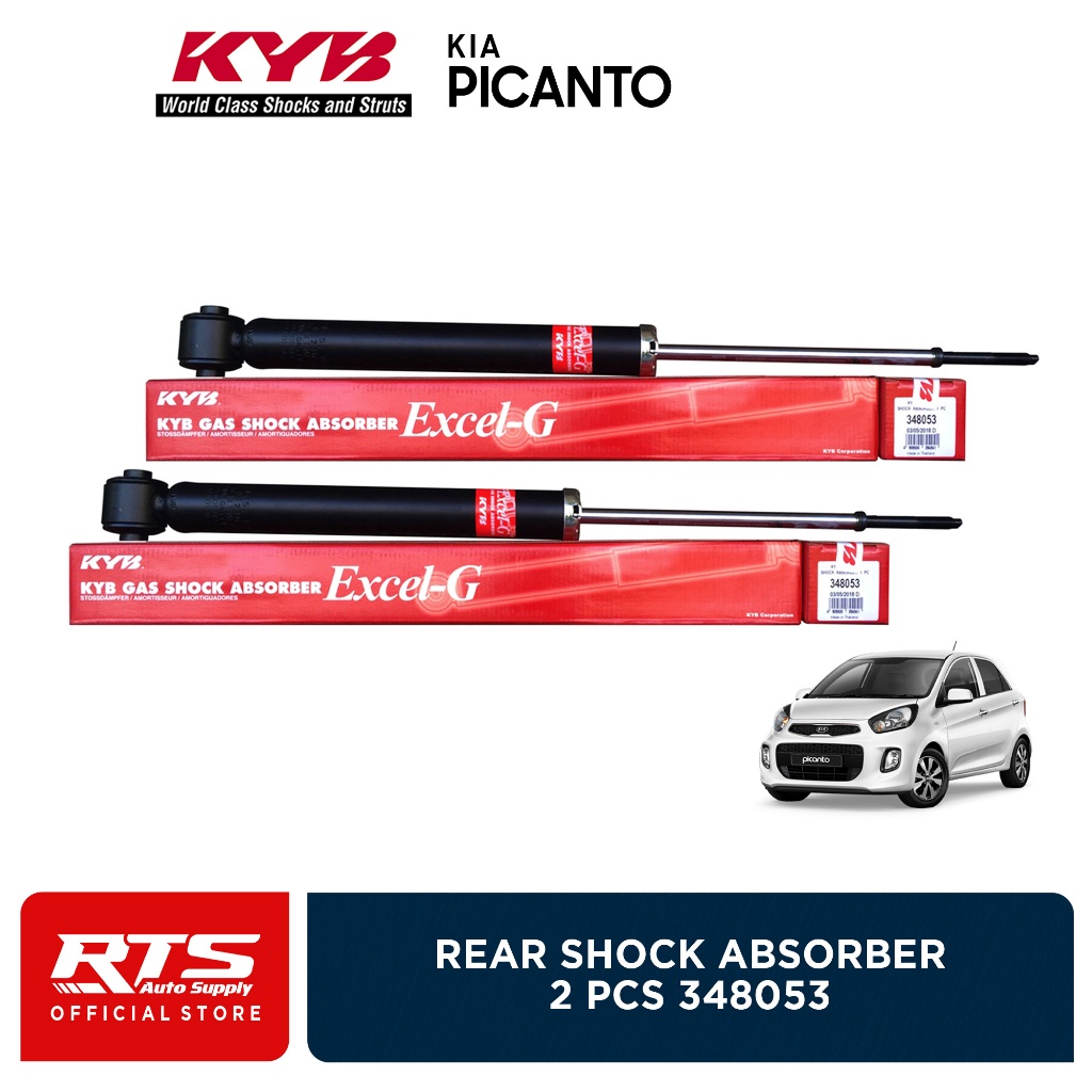 KYB Kayaba Excel G Rear Shock Absorber Kia Picanto 2011 - 2016 348053 ...
