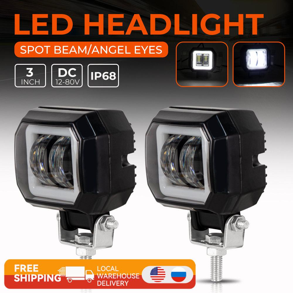 3inch 20W Round LED Fog Light Off Road ATV Spotlight LED Work Light for ...