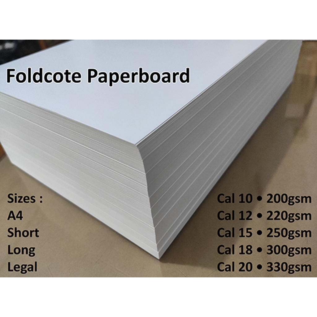 Foldcote Paper Board | 200-330gsm | 25 sheets per pack | Shopee Philippines