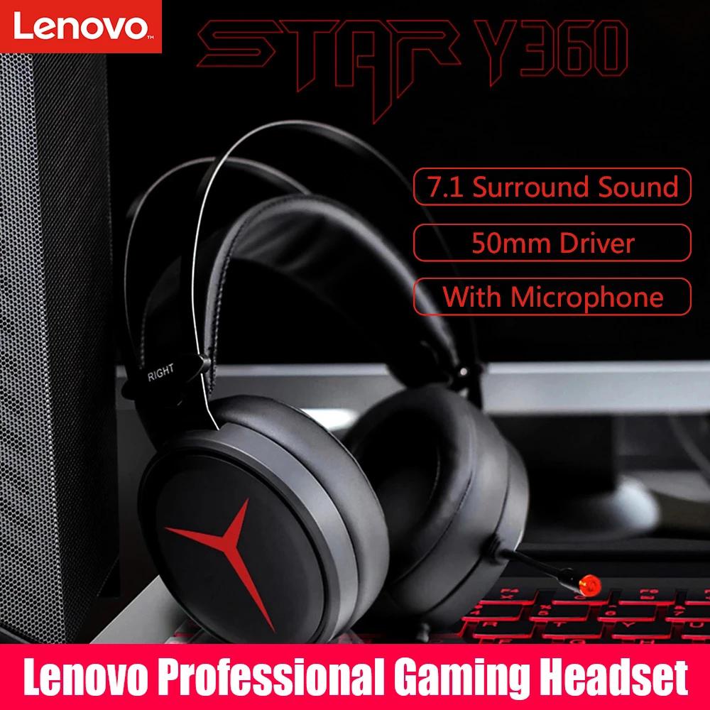 Lenovo Star Y360 Wired Gaming Headset Gamer PC Over-the-ear Headphone ...