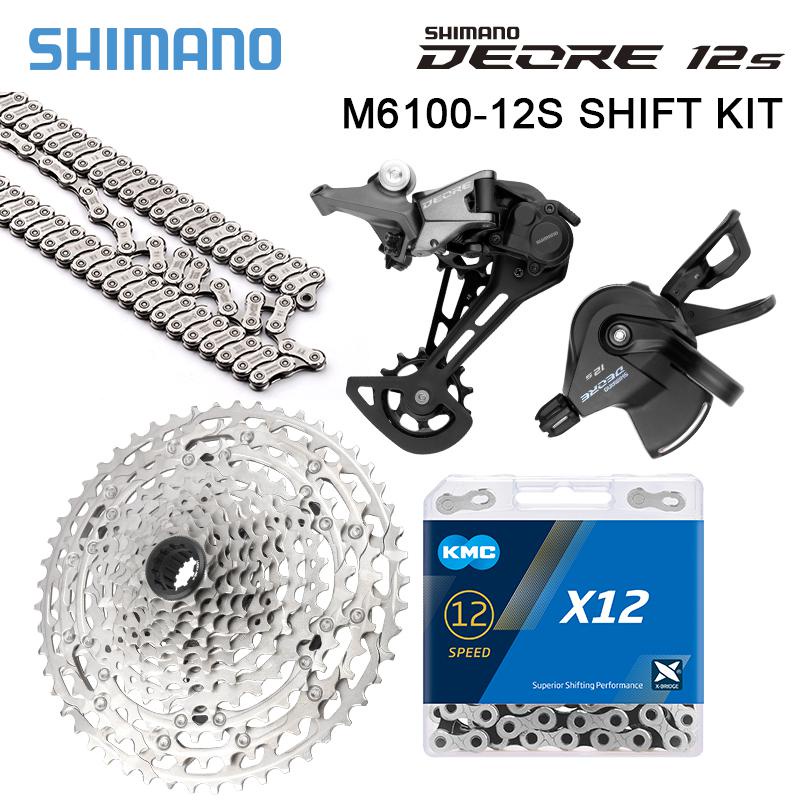 SHIMANO DEORE M6100 Groupset MTB Mountain Bike 12-Speed M6100 shifter Rear Derailleur 10-51T ...