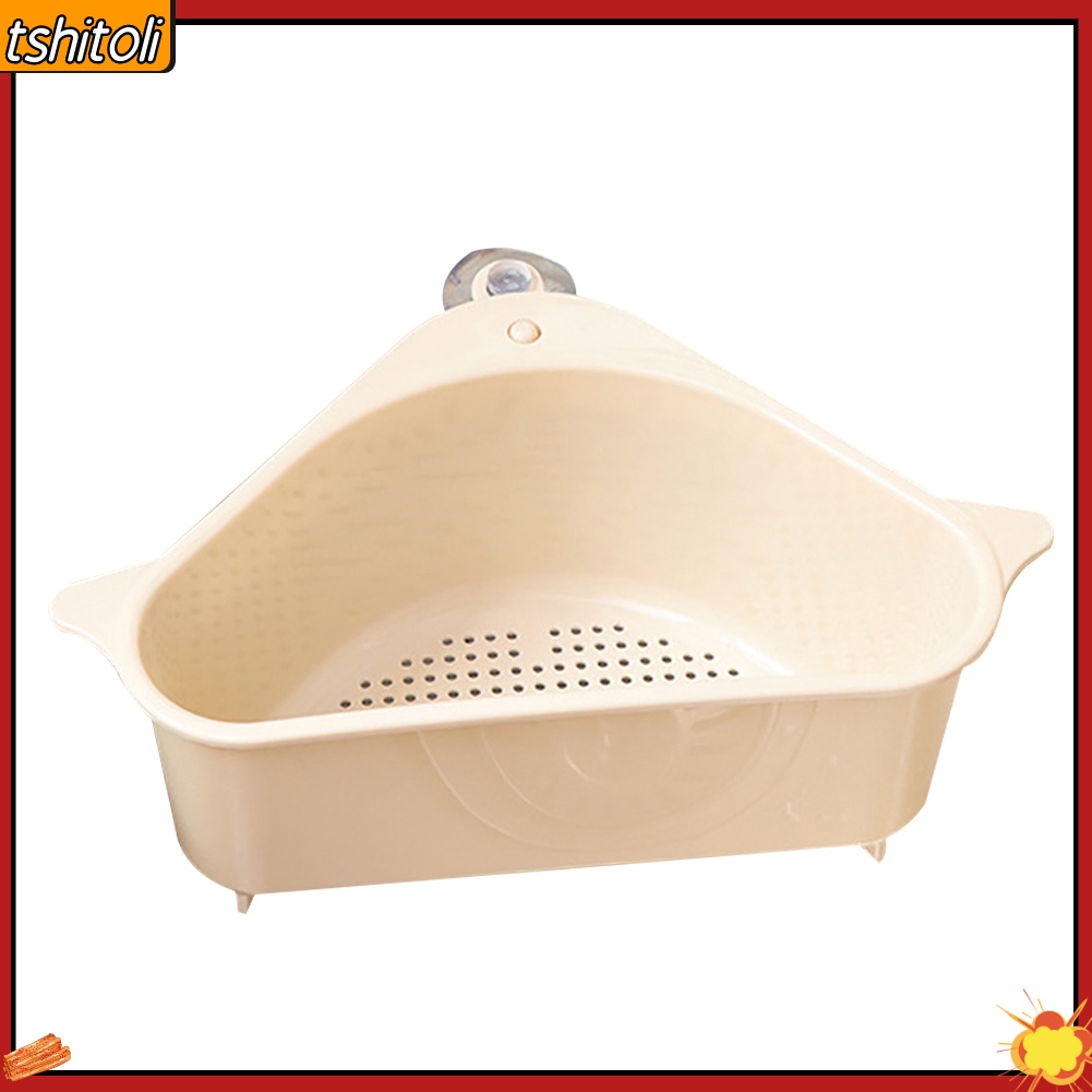 [tshitoli] Triangle Kitchen Sink Sucker Drain Basket Plastic Cleaning ...