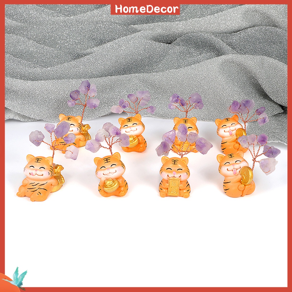 Mini Miniature Tiger Purple Stone 2022 Tiger Ornament Micro Landscape ...