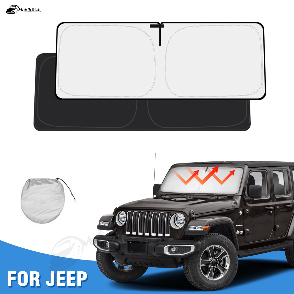 Car Windshield Shade for Jeep Wrangler JL 2/4 Door 4XE Gladiator JT ...