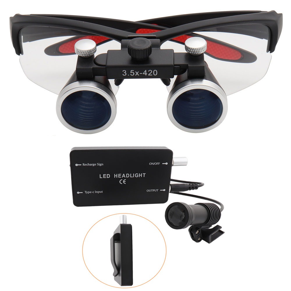 Dental Loupes Dental Magnifier Lab Medical Magnification Binocular 2.5 ...