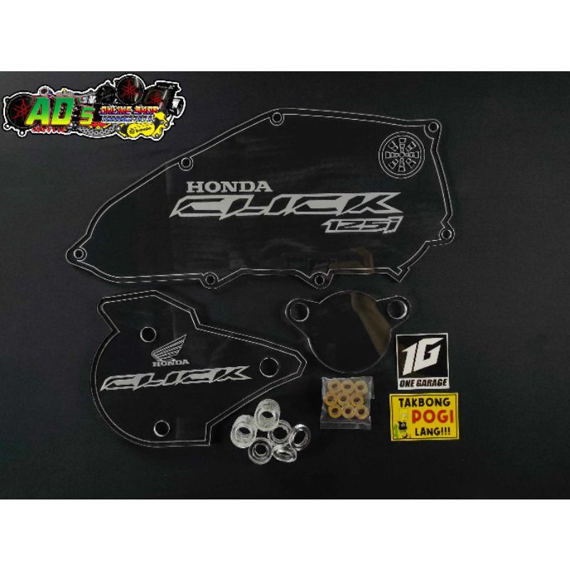 Click 125i V2/V3 CVT Acrylic Pulley & Airbox Cover w/ Mushroom Filter ...