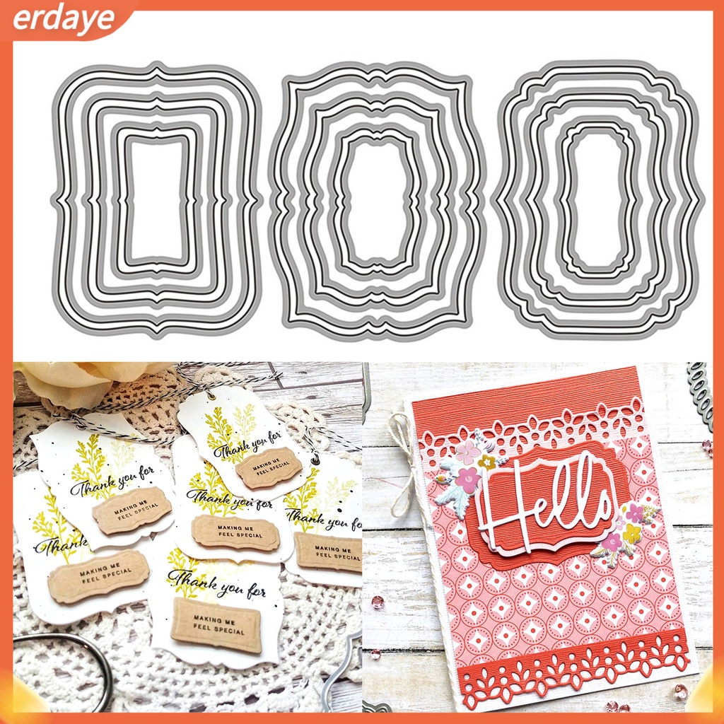[erdaye] Tags Label Cutting Dies DIY Scrapbook Emboss Paper Card Album ...
