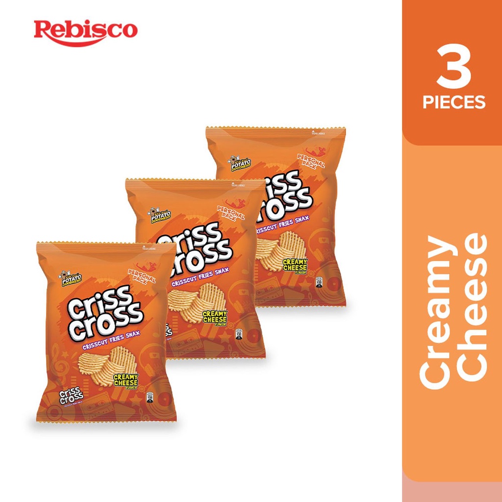 Criss Cross Potato Fries Creamy Cheese 64g x 3Pcs | Shopee Philippines