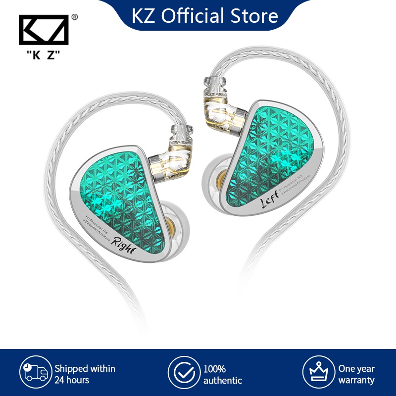 ₪KZ AS16 Pro In Ear Wired Earphones 16BA Balanced Armature HIFI Bass ...