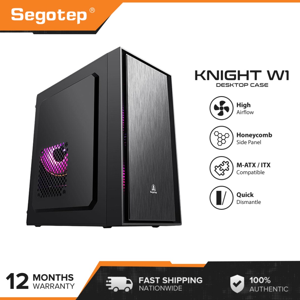 ☸Segotep Knight W1 PC Case (M-ATX / ITX supported) (Fan, Graphics Card ...