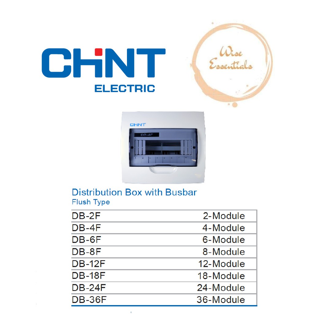 ☇CHINT Distribution Box Flush Type with Busbar 2Module to 12Module ...