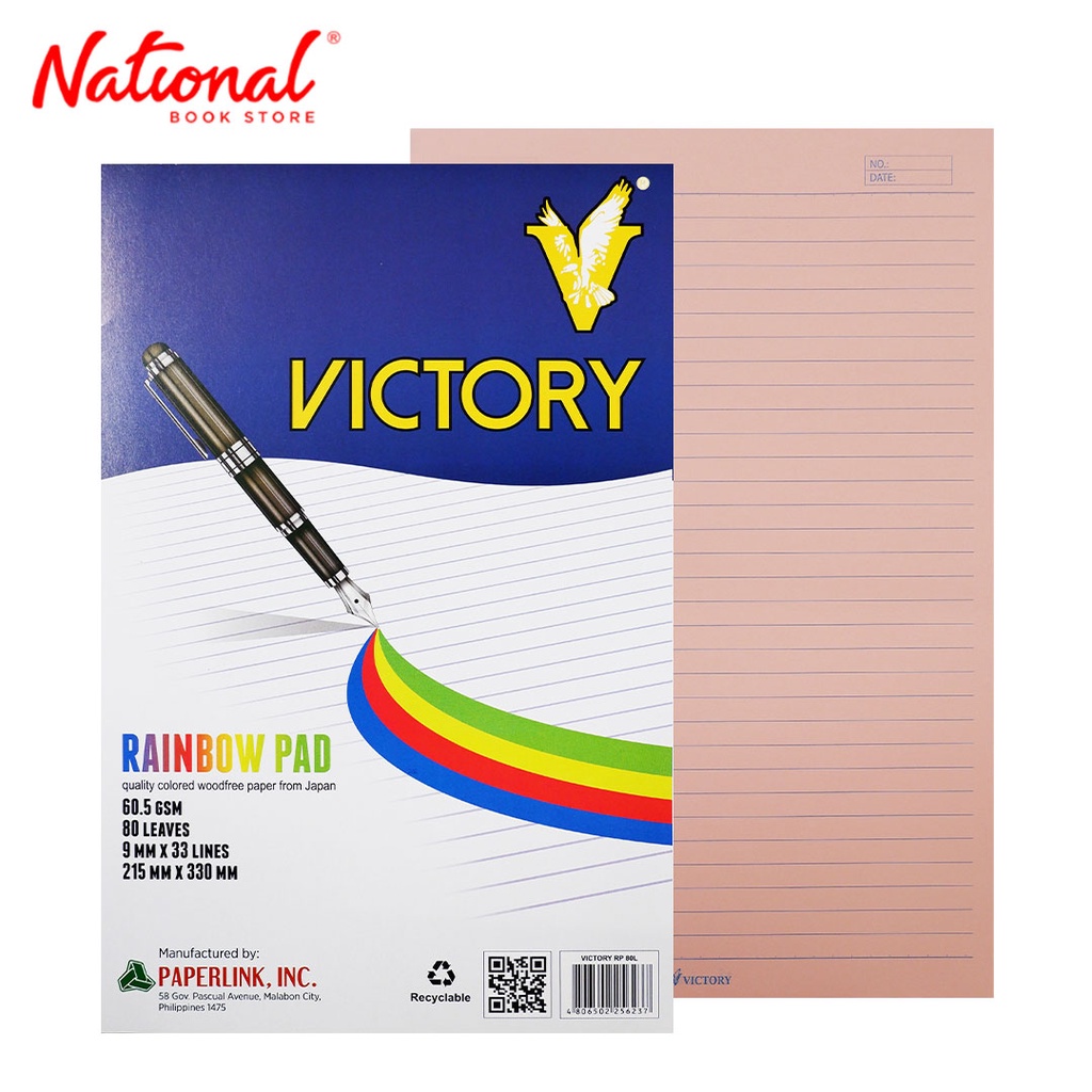 Victory Rainbow Pad 80 Leaves - School & Office Supplies | Shopee ...