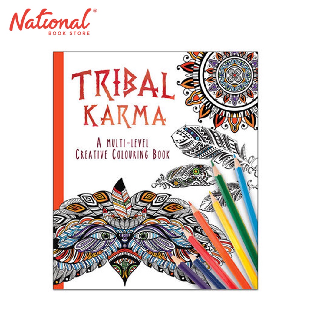 Multi Level- Tribal Karma - Trade Paperback - Adult Multi Coloring Book ...