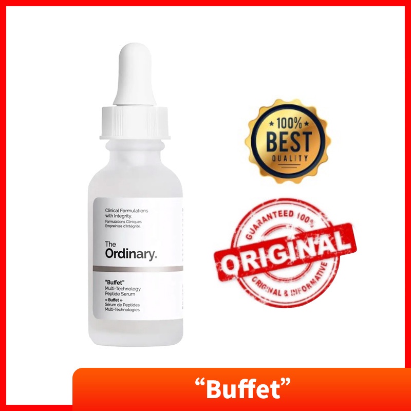 ℗The Ordinary Buffet Multi-Technology Peptide Serum 30ml Aha bha ...