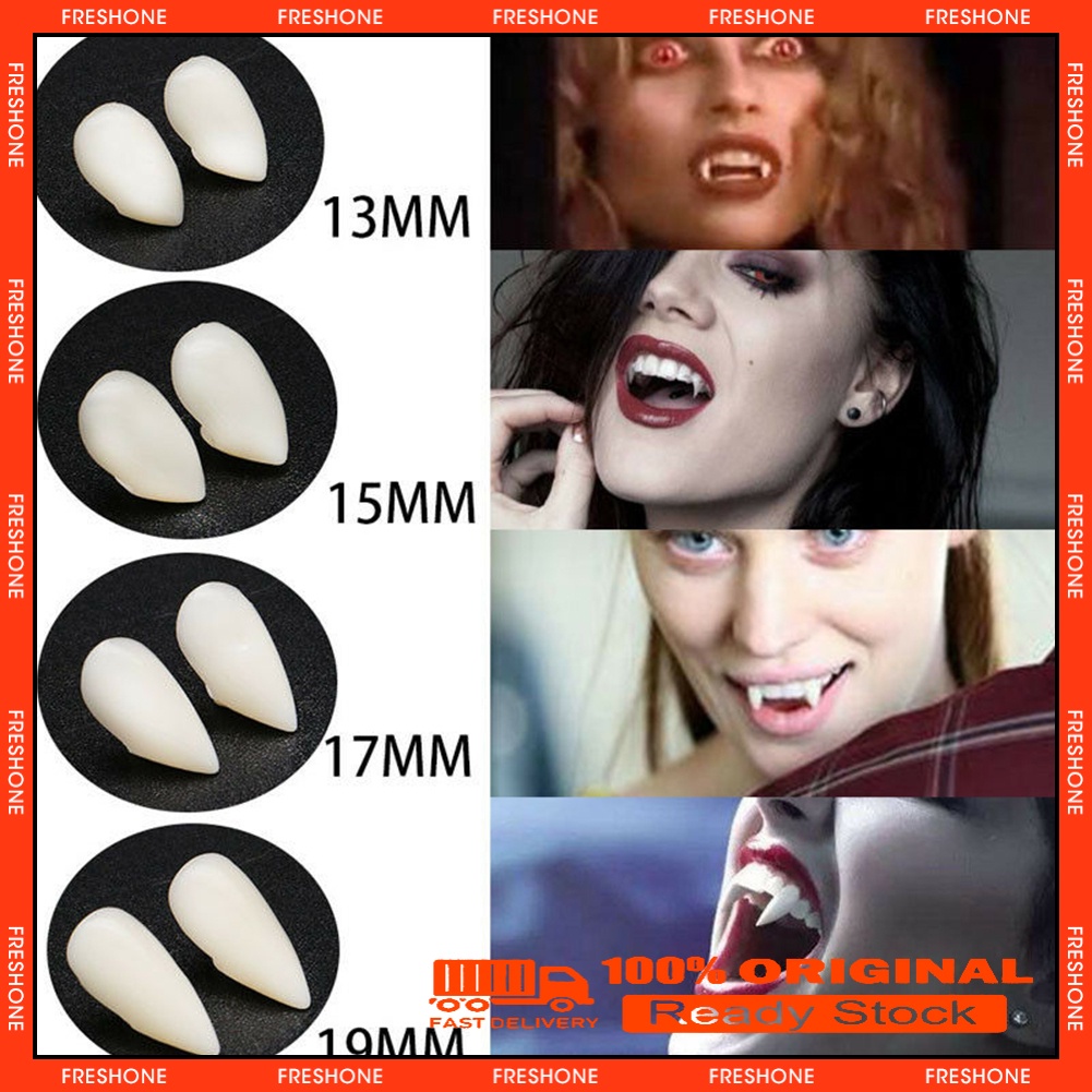 FreShone- Halloween Vampire Resin Fake Fangs Teeth Caps Party Fancy ...