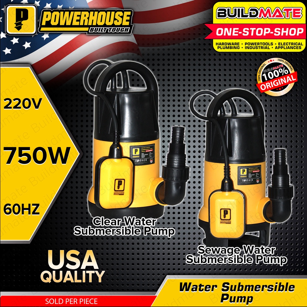 BUILDMATE Powerhouse Submersible Pump 750W Clear Water | Sewage Water ...