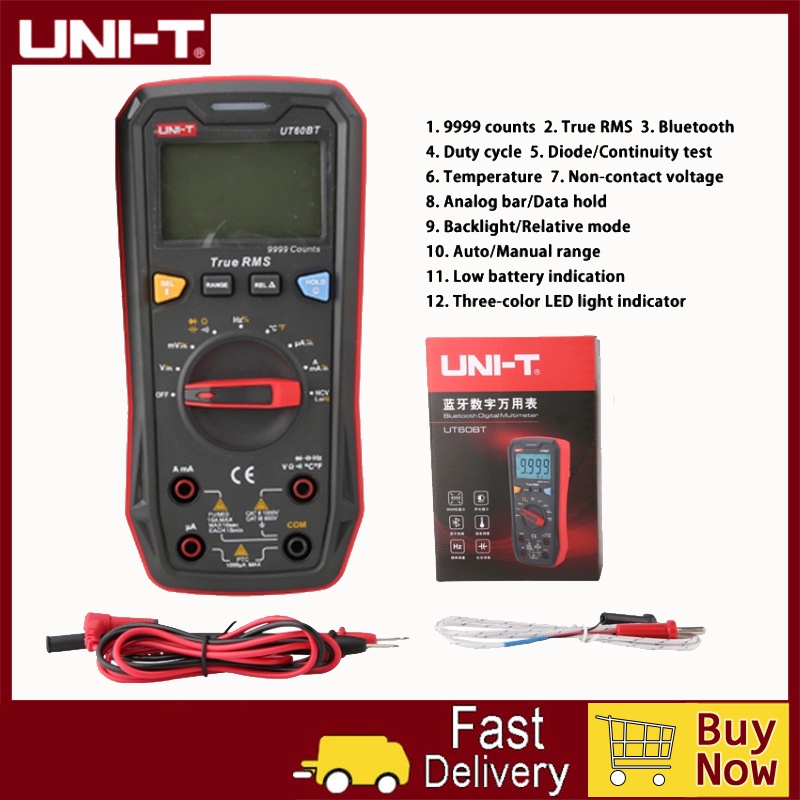 UNI-T Digital Intelligent Multimeter UT60S UT60BT 1000V AC DC Voltmeter Ammeter True RMS ...