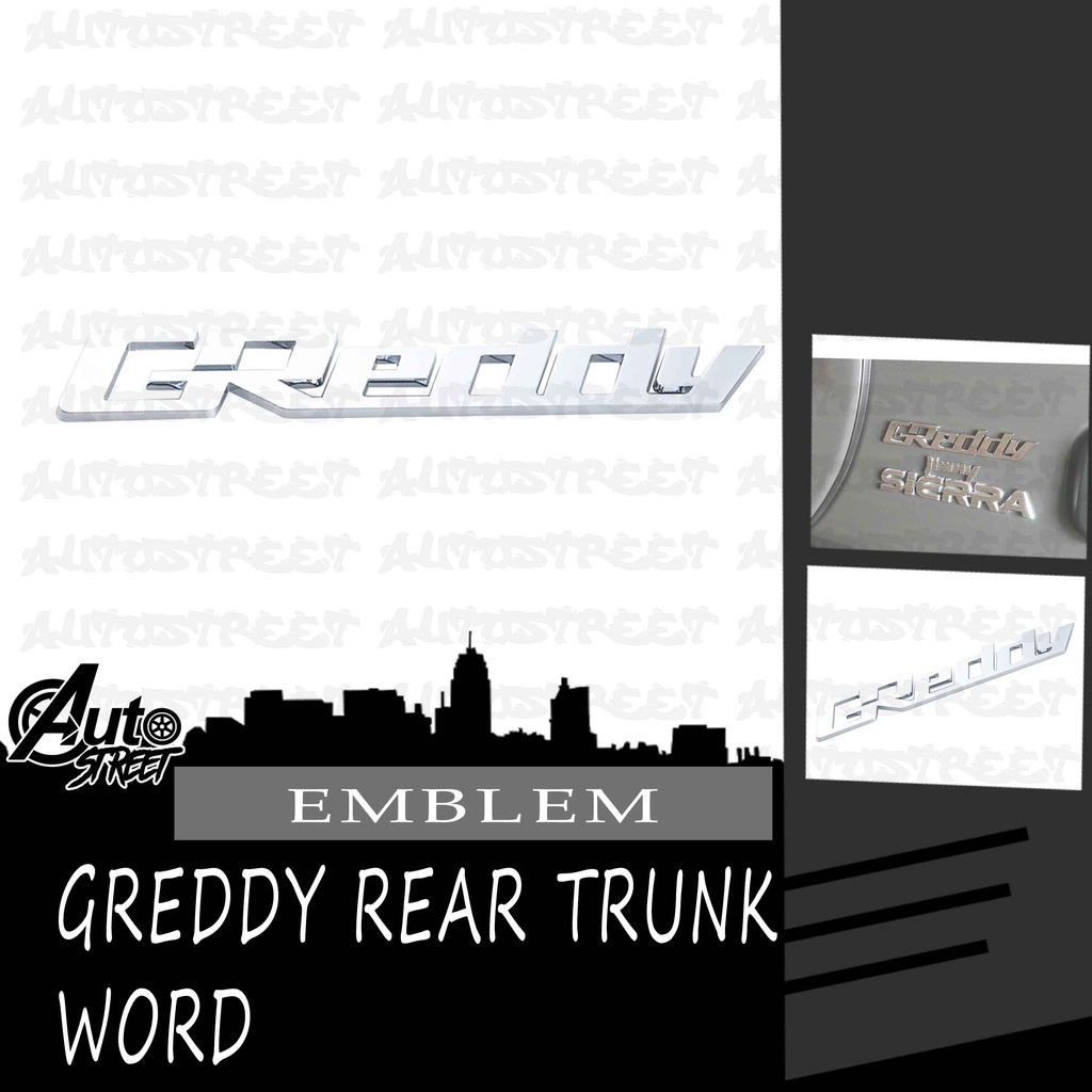 Greddy Rear Trunk Emblem / Side emblem badge (Chrome) | Shopee Philippines