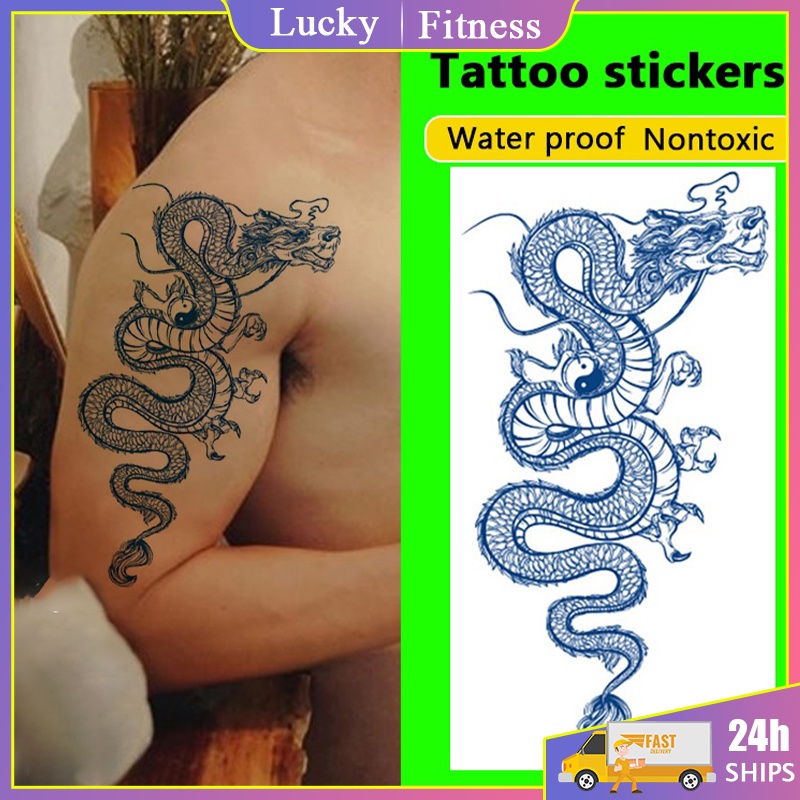 Temporary tattoo water proof lasting arm semi-permanent fake tattoo ...