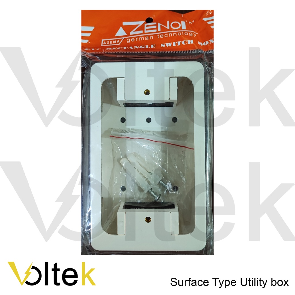 PVC Square Box with cover & screw and Surface type Utility box switch ...
