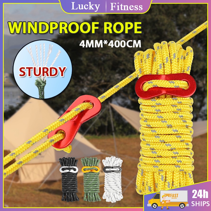 4m Windproof rope outdoor supplies Tent rope fixing rope camping ...