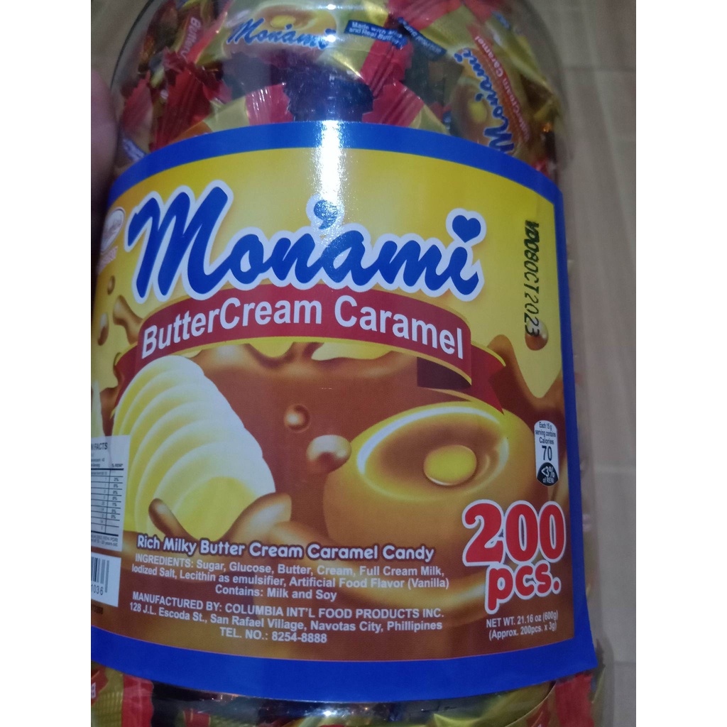 Monami ButterCream Caramel 200 pcs 600 grams | Shopee Philippines