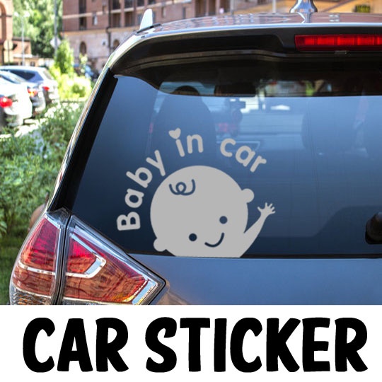 Stickerly Baby On Board Car-02 Sticker Boy Printed Gift for Dad Car ...