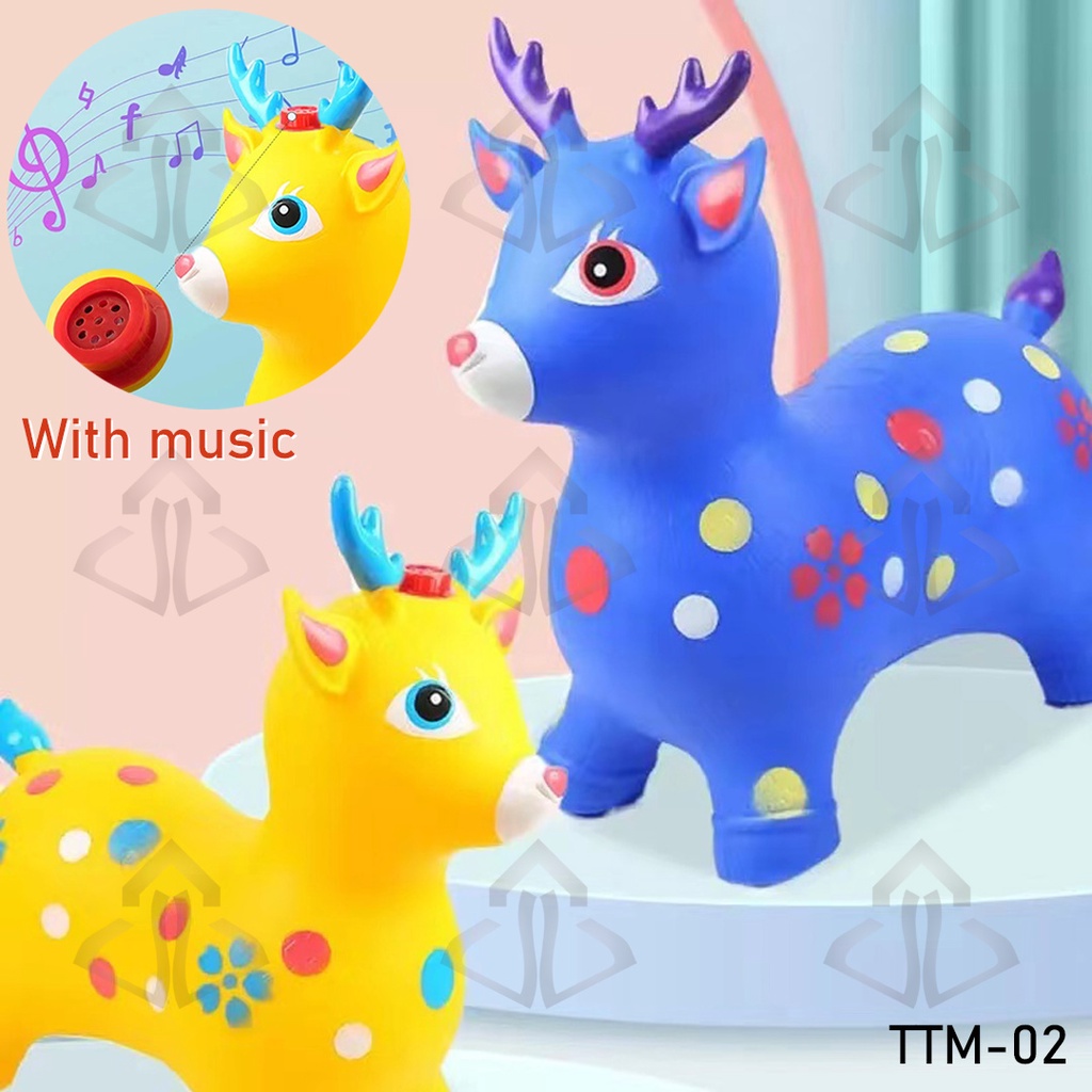 Children's jumping vault inflatable horse pony riding toy animal ...