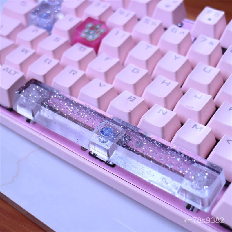 Crystal Clear Resin Keycaps Mechanical Keyboard OEM Profile ESC R1 R2 ...
