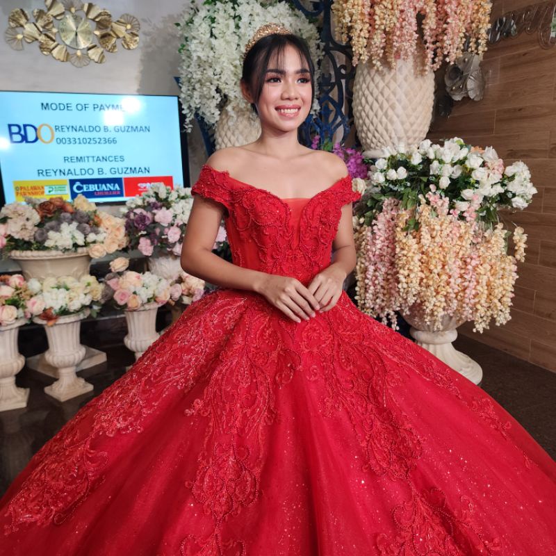 GRADE A DEBUT GOWN S M SIZE NO COD | Shopee Philippines