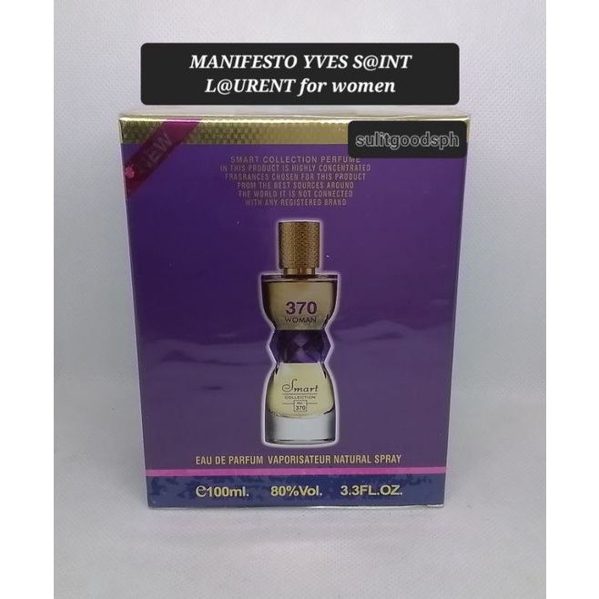 SMART COLLECTION PERFUME NO. 370 FOR WOMEN 100 ML EDP | Shopee Philippines