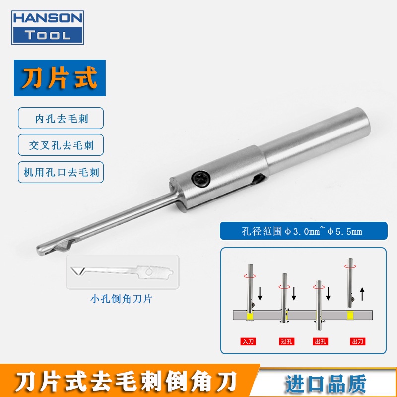 ஐCross inner hole deburring knife radial chamfering double-sided one ...