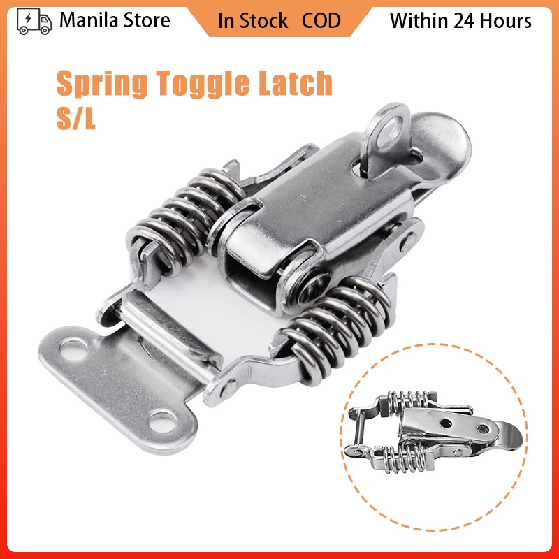 Stainless Steel Spring Locking Latch Hasp Lock Draw Latch Clamp Draw ...
