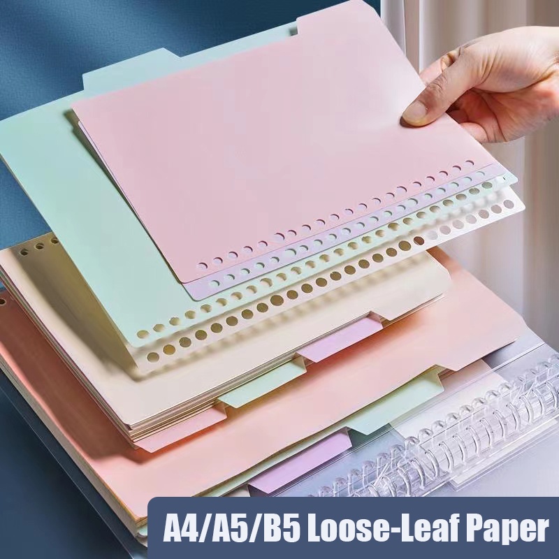 4PCS/Set Binder Split Page PP Powder Index Page A4/A5/B5 Handmade DIY ...