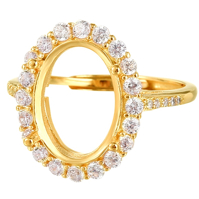 Diamond-encrusted ring empty support men and women diy emerald beeswax ...