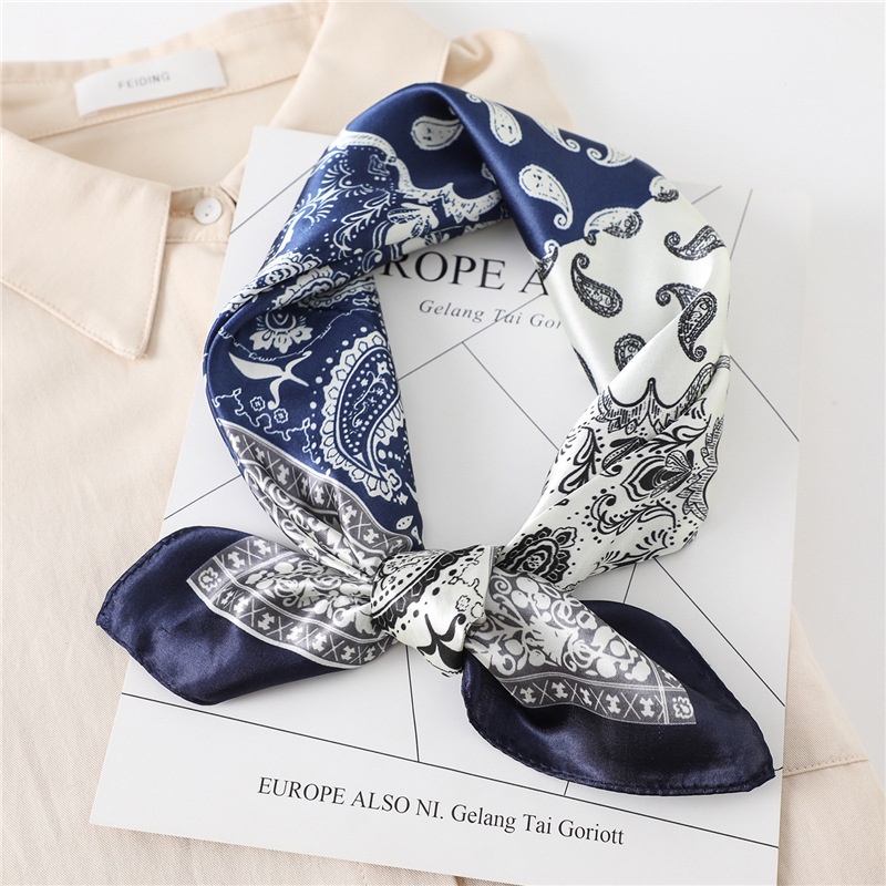 60*60 New style small square scarf Retro small silk scarf Professional ...
