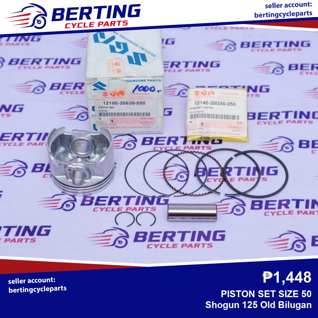 SGP PISTON SET SIZE 50 Suzuki Shogun 125 Old Bilugan Genuine 12100 ...