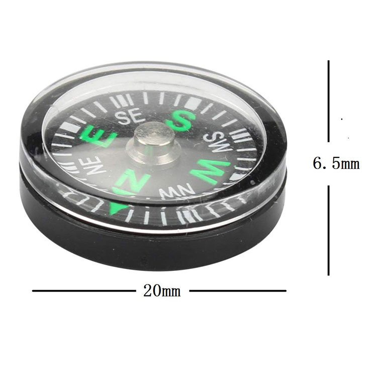 Hiking Survival Compass Hard Shell Filled Mini Magnetic Camping Scratch ...