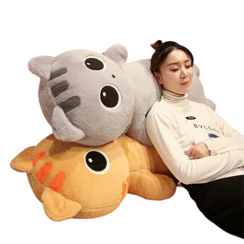 Giant Big Eyes Kawaii Cat Long Doll Plush Toy Standing Fluffy Cuddly ...