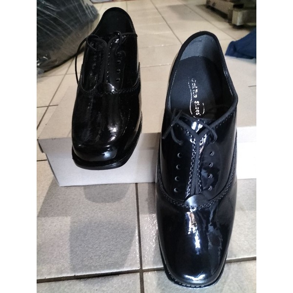 Charol shoes for lady guard with heels 2 inches made by Marikina ...