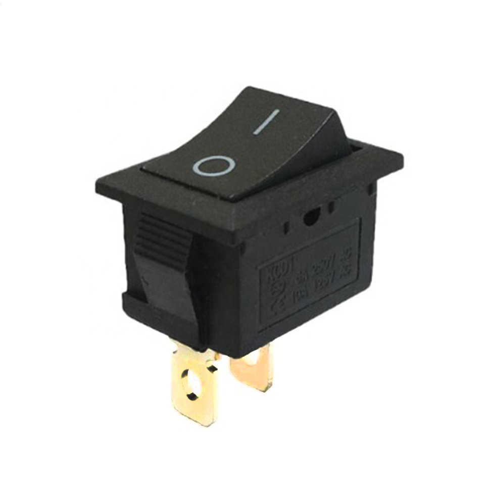 Black Ship type switch 6A 250VAC 2pin Boat Switch/ reset off rocker ...