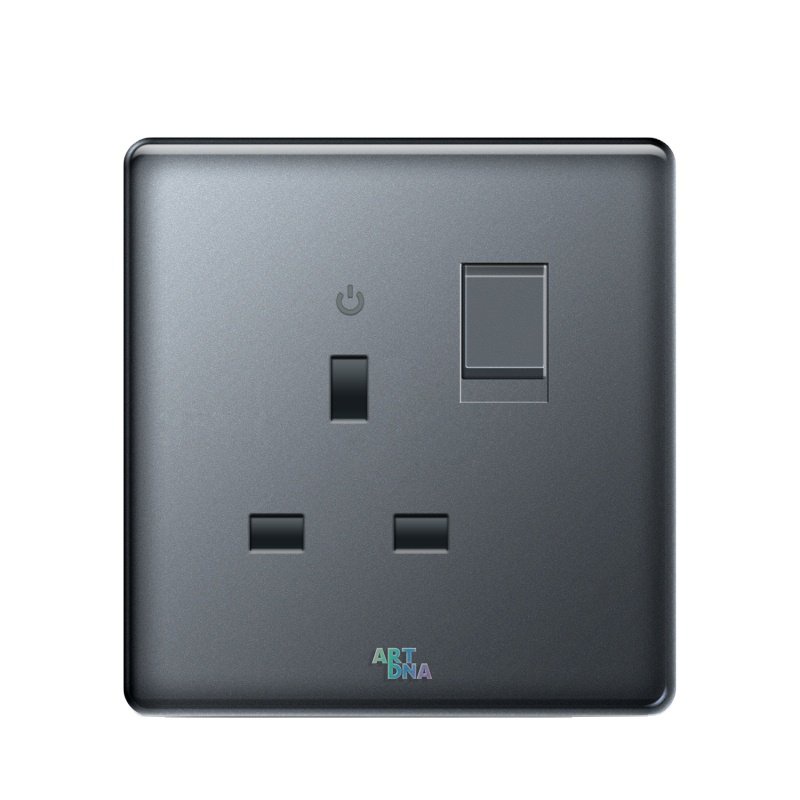 ARTDNA multi socket wall sockets 13A Single Switched with Neon ...