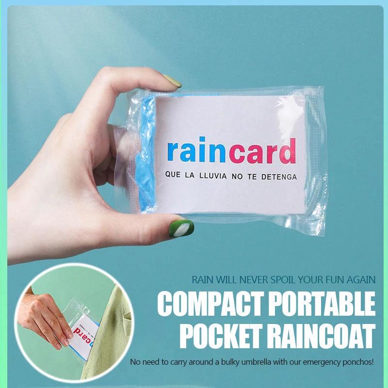 Disposable Raincoat Card Adult Portable Amusement Park Tour Vacuum ...