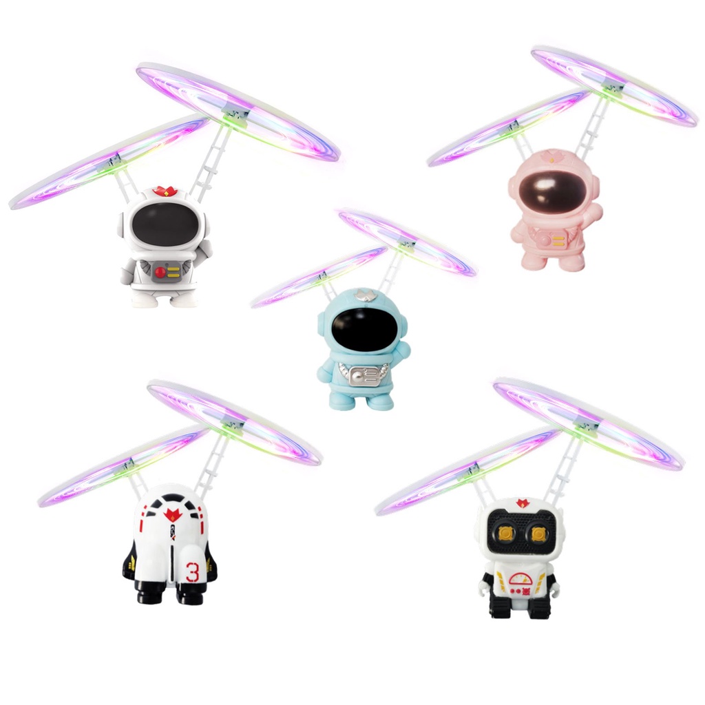 Bionic Flying Robot Toy Led Helicopter Astronaut-Shaped Fly Induction ...