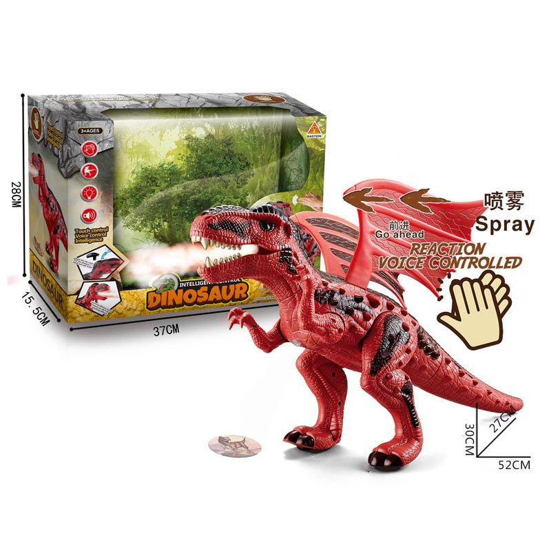 Color spray remote controlled dinosaur toy with lights and sounds ...