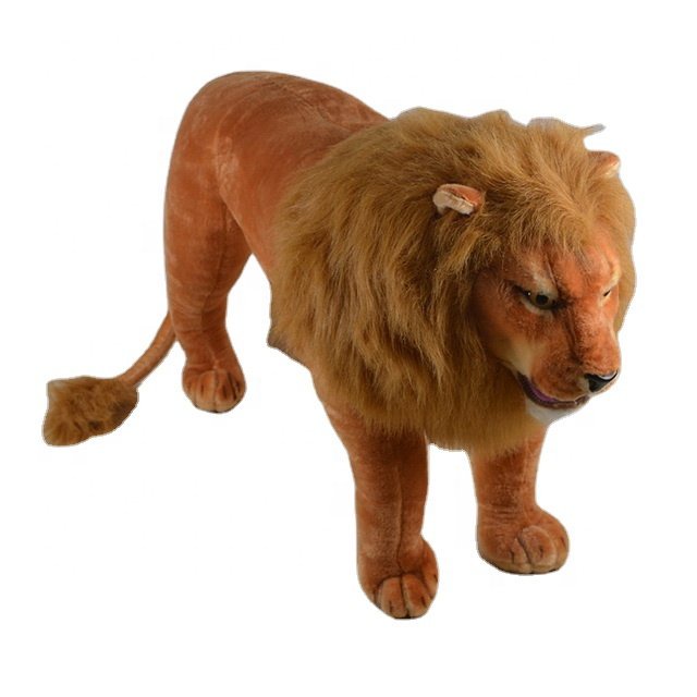 giant realistic plush lion lifesize plush standing lion stuffed toy ...