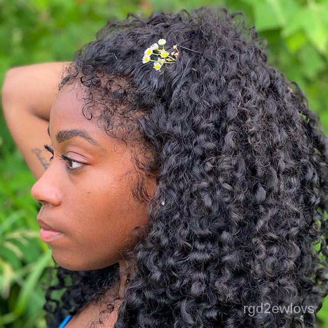 4C Textured Hairline Full Lace Front Wig with Natural Edge Curly Baby ...