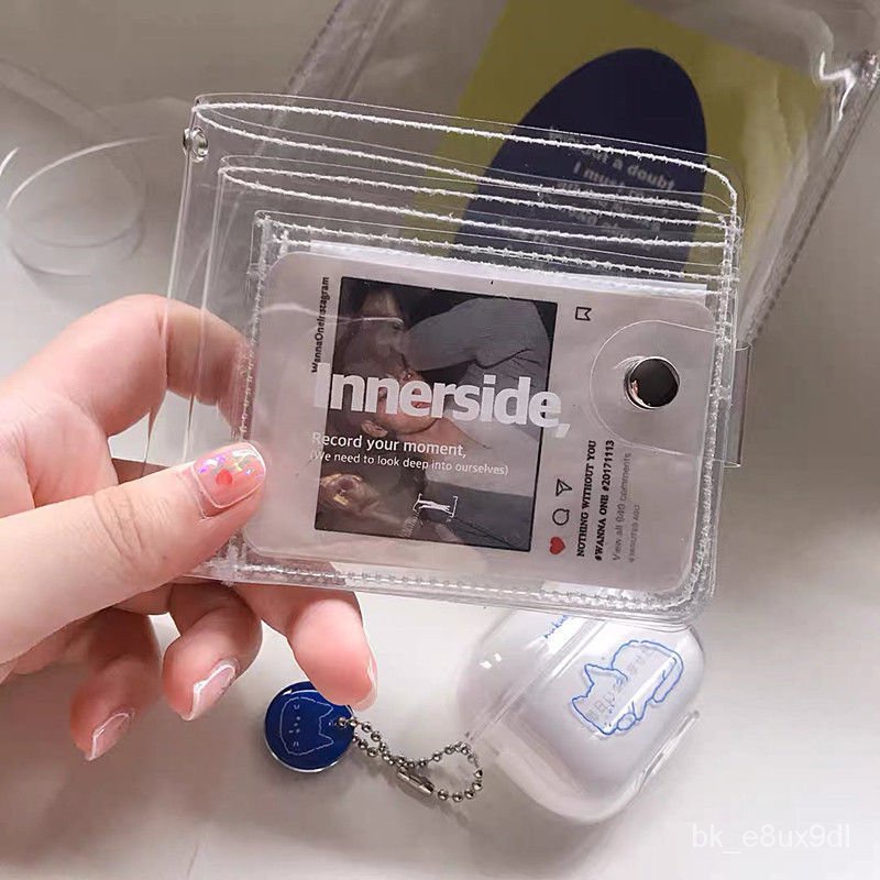 Transparent Wallets Fashion Ins Short Money Bag Cards Holder Coin ...