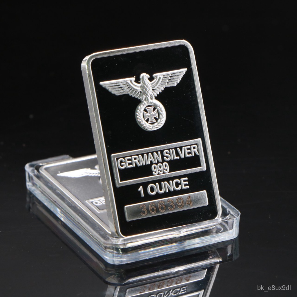 German Eagle Rare 1 Ounce Silver Bar 999 Silver Plated Cross Bar Clear ...